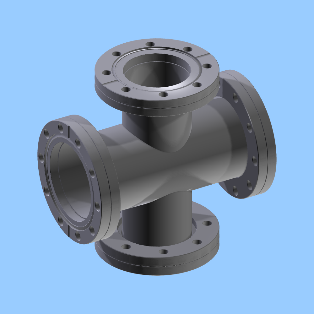 Kurt J. Lesker Company | C-0462-450 - CROSS,REDUCING,4-WAY,4-5/8"OD ...