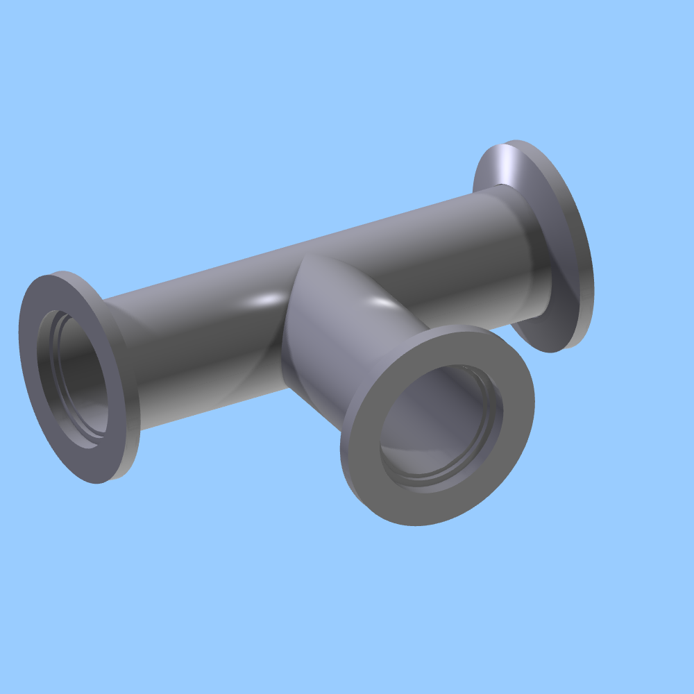 Kurt J. Lesker Company | QF25-100-T - TEE,SS,QF25 FLGS,1"OD TUBE, "A"-1 ...