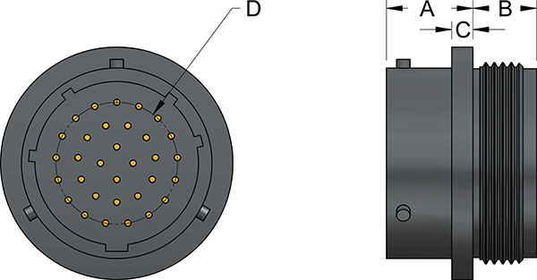 Kurt J. Lesker Company | Multi-Pin Bayonet Feedthrough - Weldable ...
