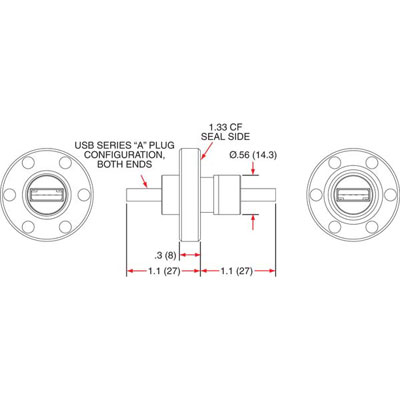 Kurt J. Lesker Company | USB Feedthroughs (USB 2.0 & USB 3.0) | Vacuum ...