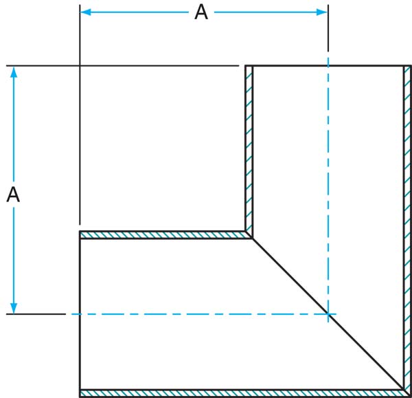 Kurt J. Lesker Company | Weldable Tube 90° Mitered Elbows | Vacuum ...