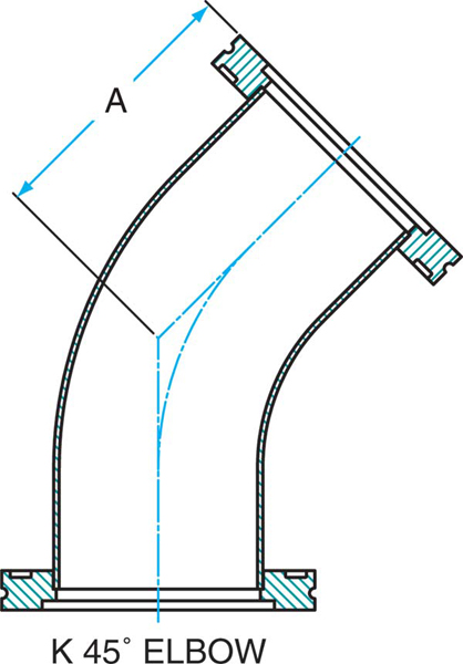 Kurt J. Lesker Company | 45° ISO-K Radius Elbows | Vacuum Science is ...