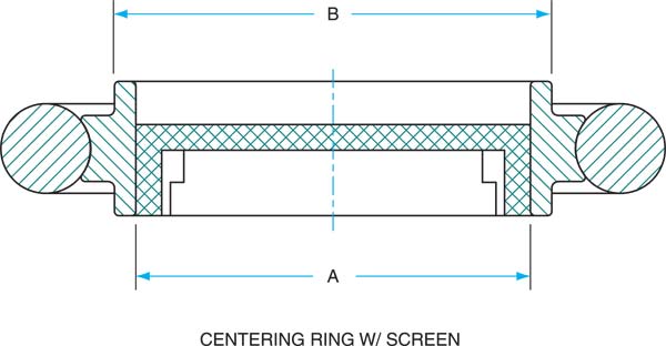 Kurt J. Lesker Company | KF (QF) Centering Rings with Screen | Vacuum ...