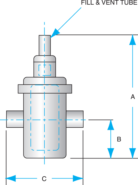 Kurt J. Lesker Company | Inline LN2 Cooled Traps (Single Fill Tube ...