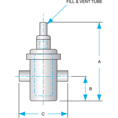 Kurt J. Lesker Company | Inline LN2 Cooled Traps (Single Fill Tube ...